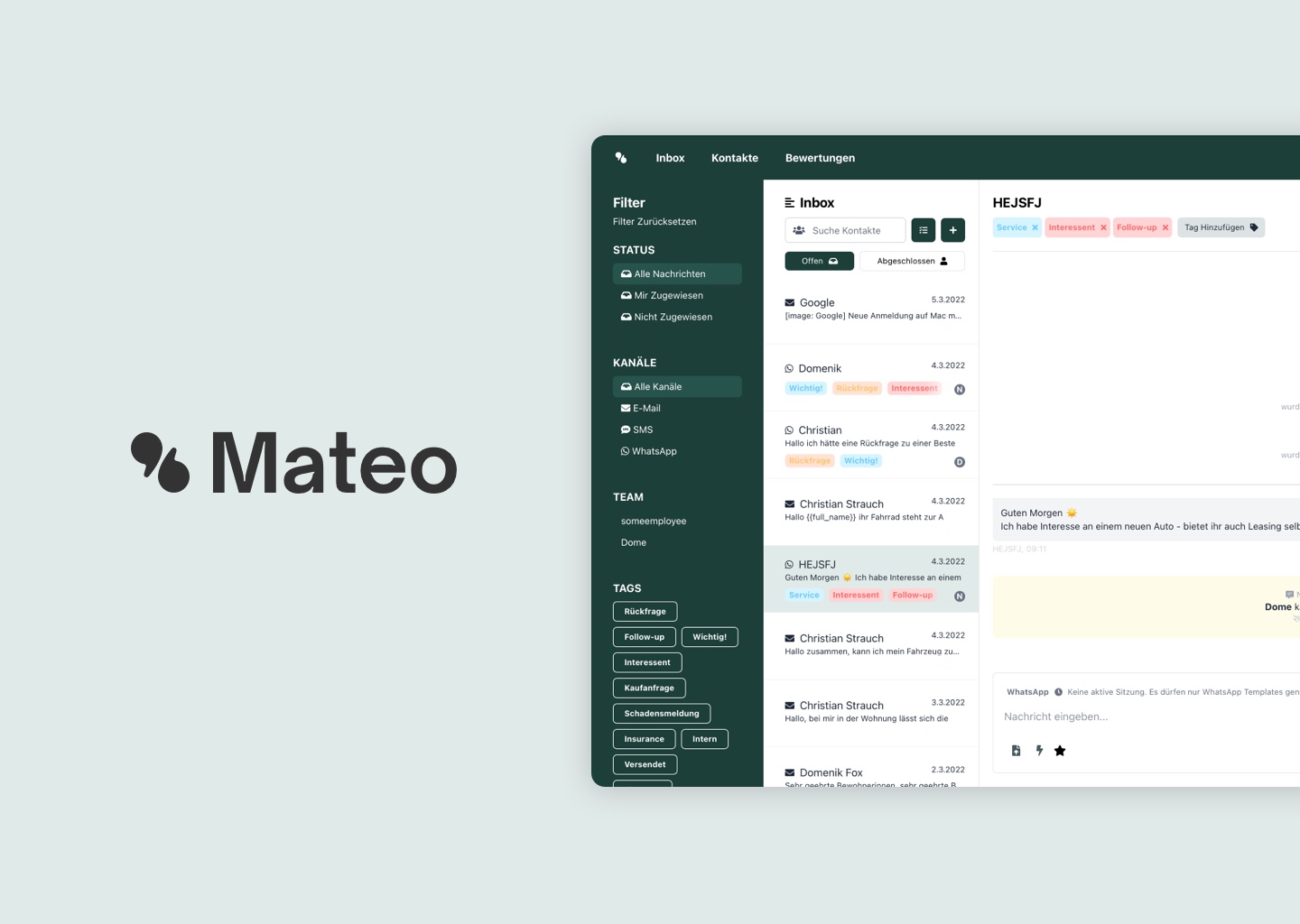 Mateo - Die zentrale Messaging Software für KMUs